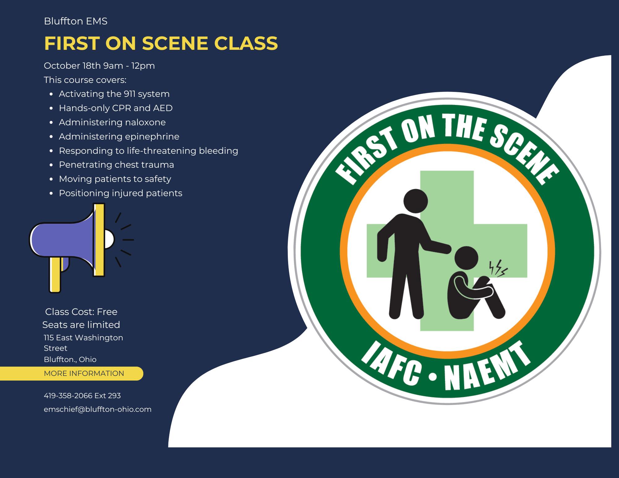 Bluffton EMS offers First on Scene emergency response class | Bluffton Icon