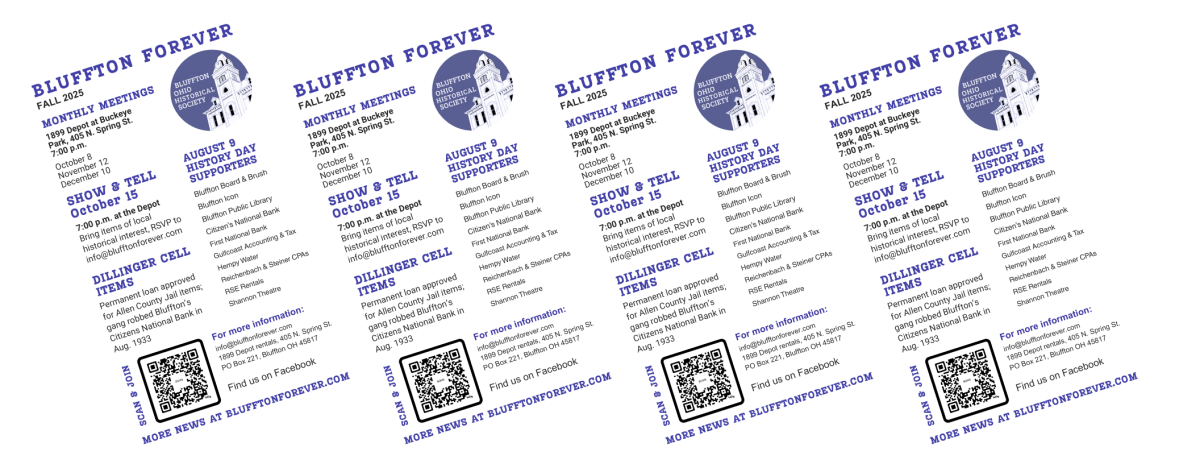BOHS Fall 2025 news flyer to print and share | Bluffton Icon