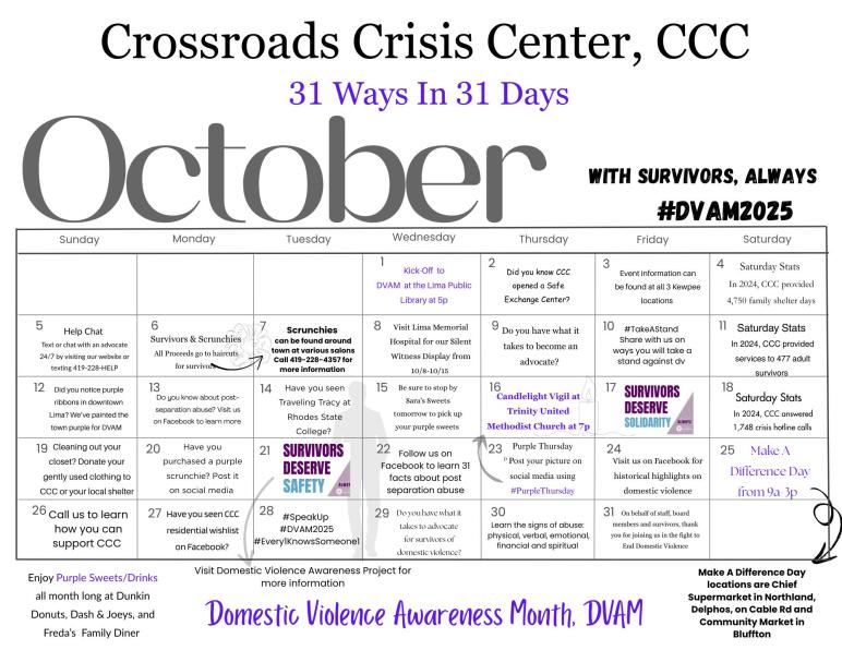 Crossroads Crisis Center domestic violence awareness campaign in ...